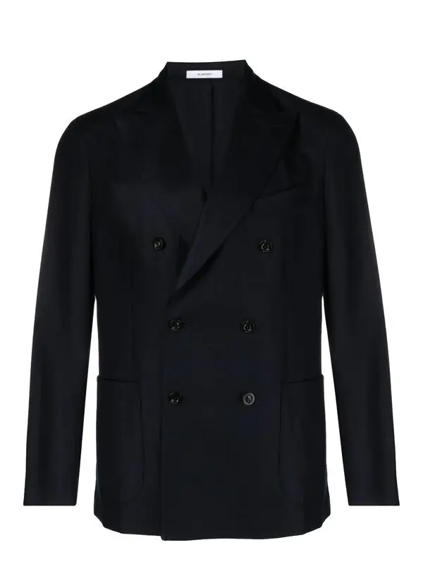 Boglioli Peak-lapels Double-breasted Blazer - Blue