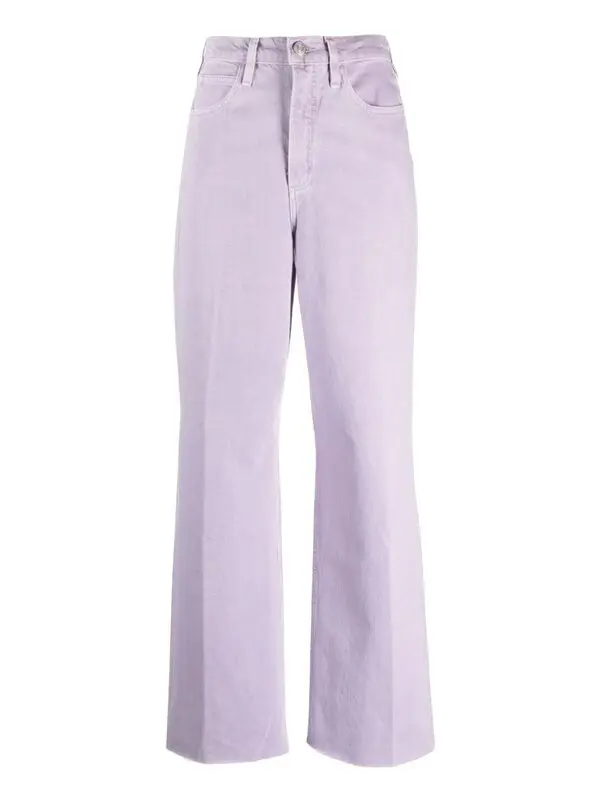 FRAME High-rise Wide-leg Jeans - Purple