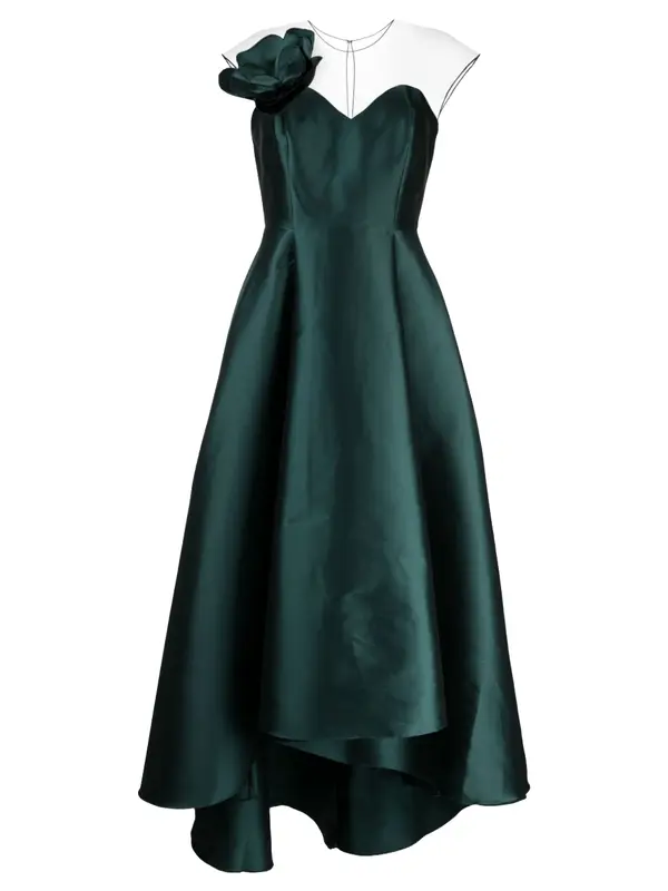 Sachin & Babi Blakely Satin-finish Gown - Green