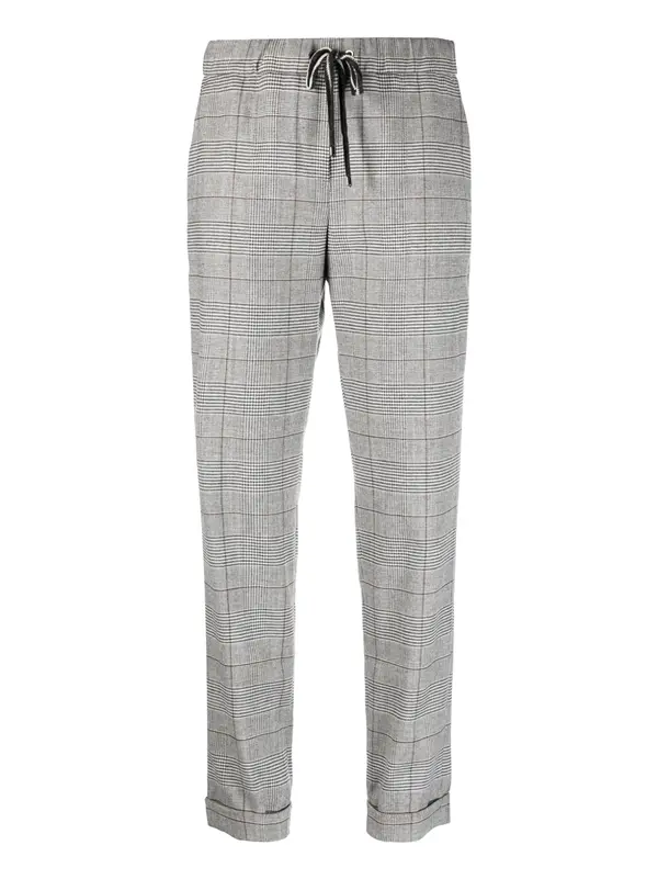 Lorena Antoniazzi Plaid Virgin Wool Trousers - Grey