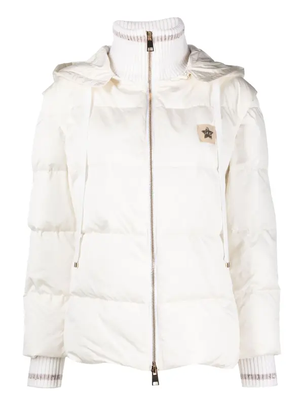 Lorena Antoniazzi Logo-patch Padded Jacket - White