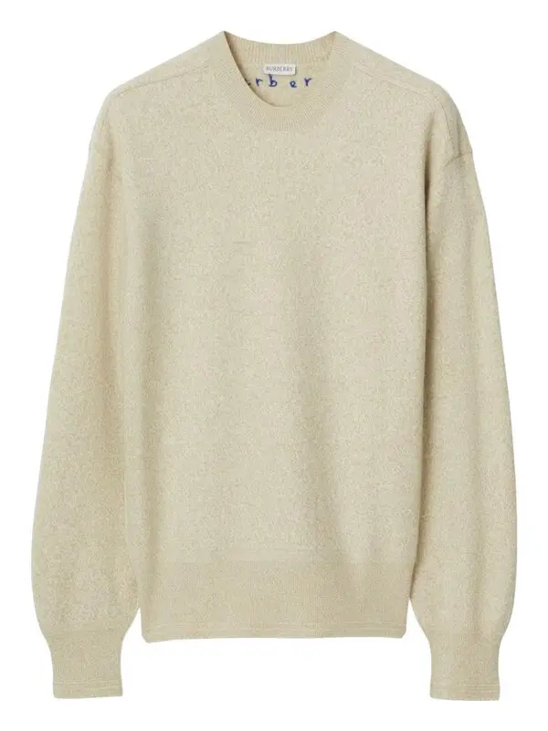 Burberry Crew-neck Wool Jumper - Neutrals