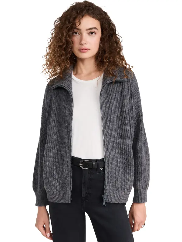 LISA YANG Mela Cashmere Cardigan - Graphite