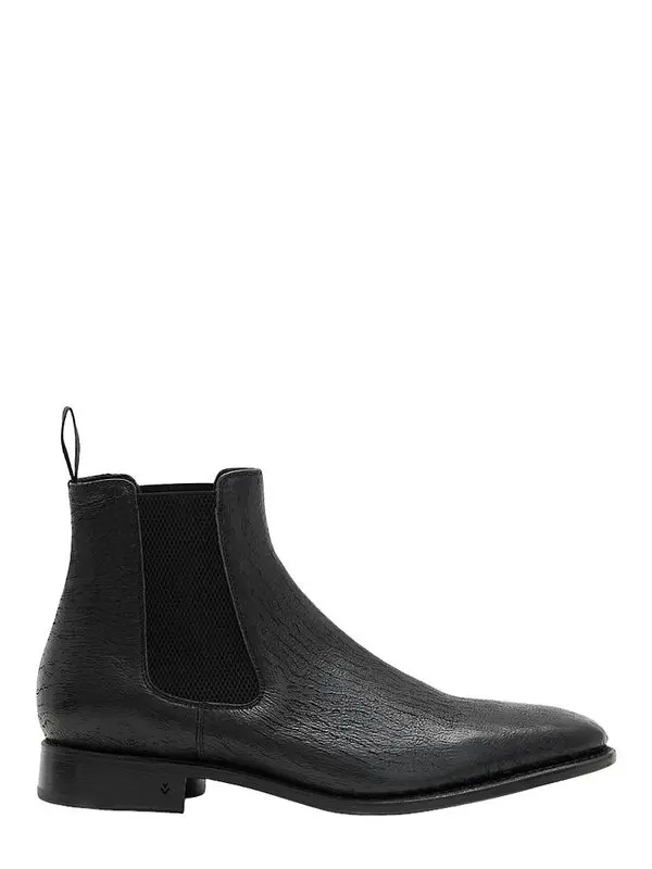 John Varvatos Amsterdam Pull On Chelsea Boots - Black Leather