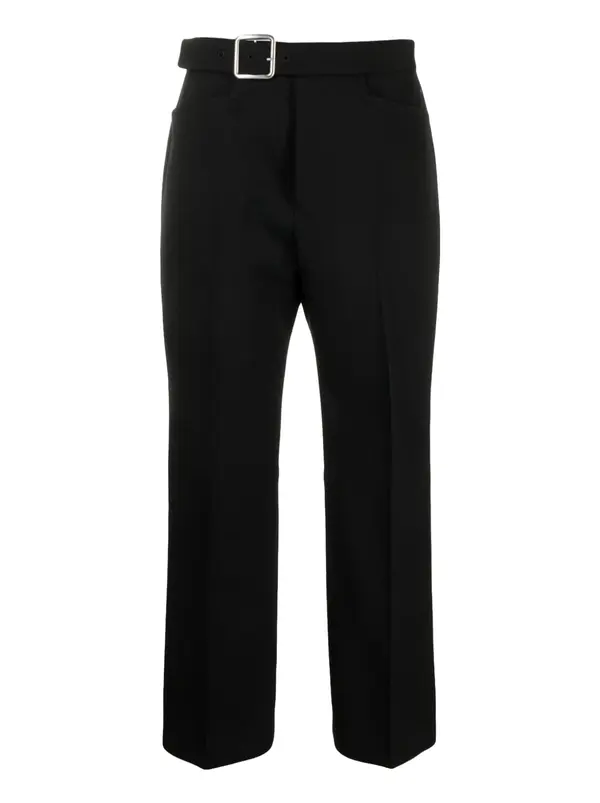 JIL SANDER Buckled Pleated Trousers - Black