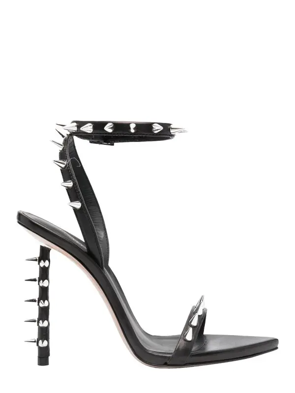 LE SILLA Jagger 120mm Leather Sandals - Black