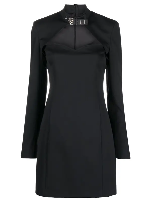 Moschino Cut-out Detail Long-sleeve Dress - Black