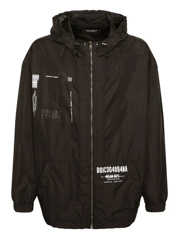 Dolce & Gabbana Logo-print Hooded Jacket - Black