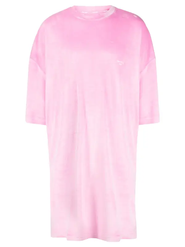 TEAM WANG DESIGN Sparkles Velvet Shirt Dress - Pink