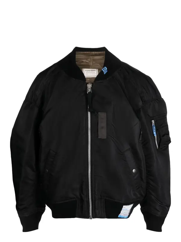 Mihara Yasuhiro Panelled Wool Bomber Jacket - Black
