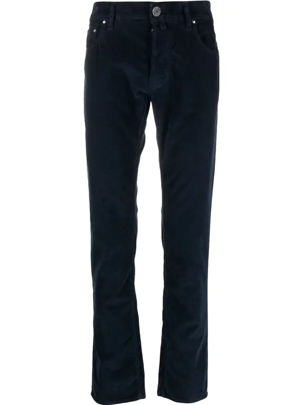 Jacob Cohen Bard Mid-rise Straight-leg Trousers - Blue