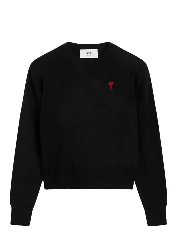 Ami De Coeur Wool Sweater - Black