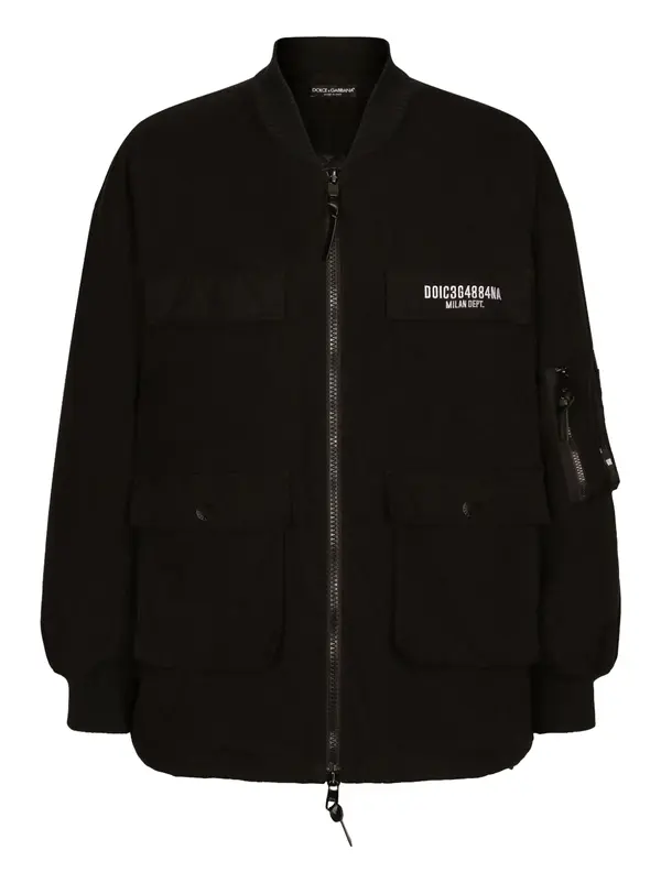 Dolce & Gabbana Patch-pocket Cotton-blend Jacket - Black