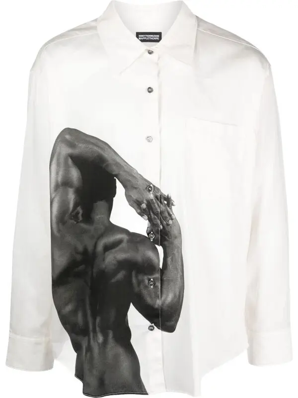 HONEY FUCKING DIJON X Robert Mapplethorpe Photograph-print Cotton Shirt - White