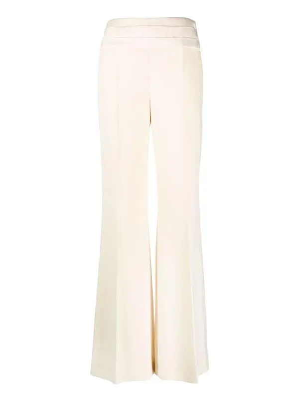 Moschino Virgin Wool Palazzo Trousers - Neutrals