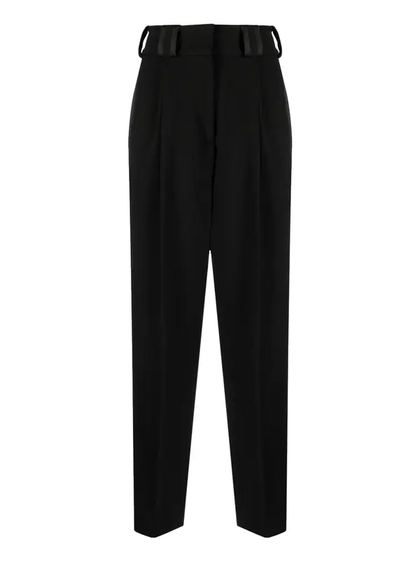 Moschino High-waist Cropped Trousers - Black
