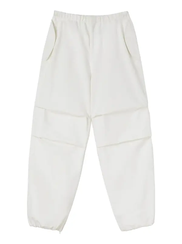 JIL SANDER Tapered Cotton Trousers - White
