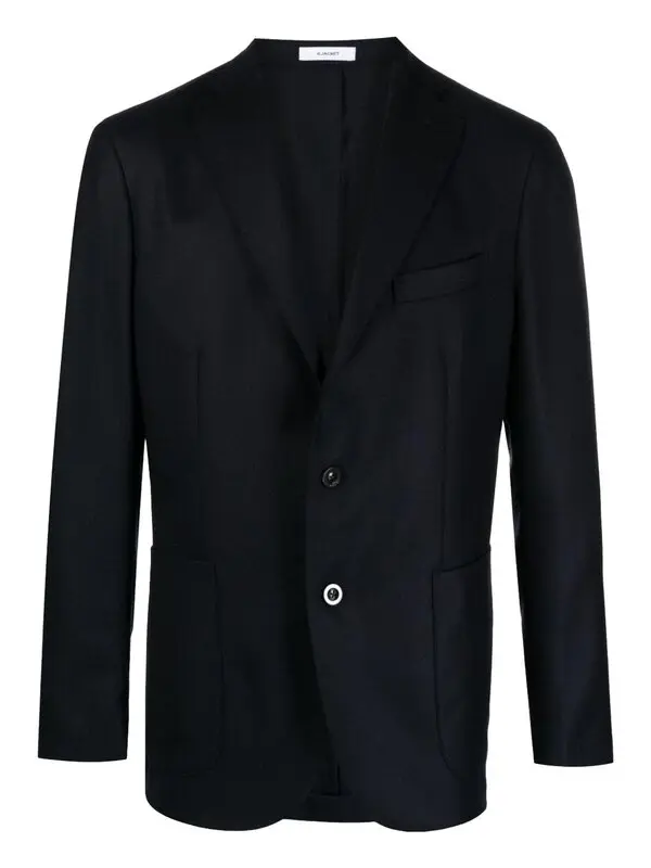 Boglioli Single-breasted Virgin Wool Blazer - Blue