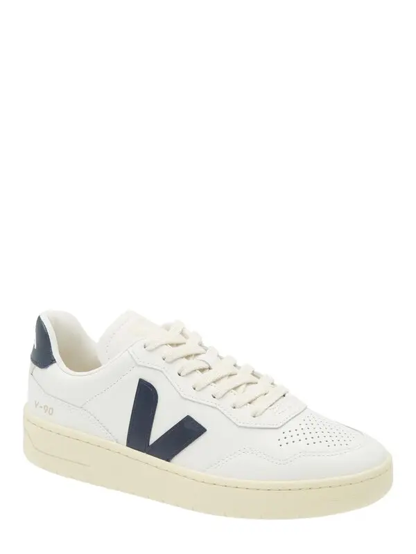 VEJA V-90 Leather Sneakers - Extra White Nautico