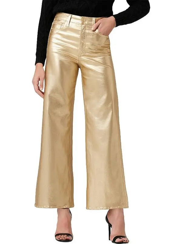 Joe's Jeans The Mia High-rise Wide Leg Jeans - Gold Foil