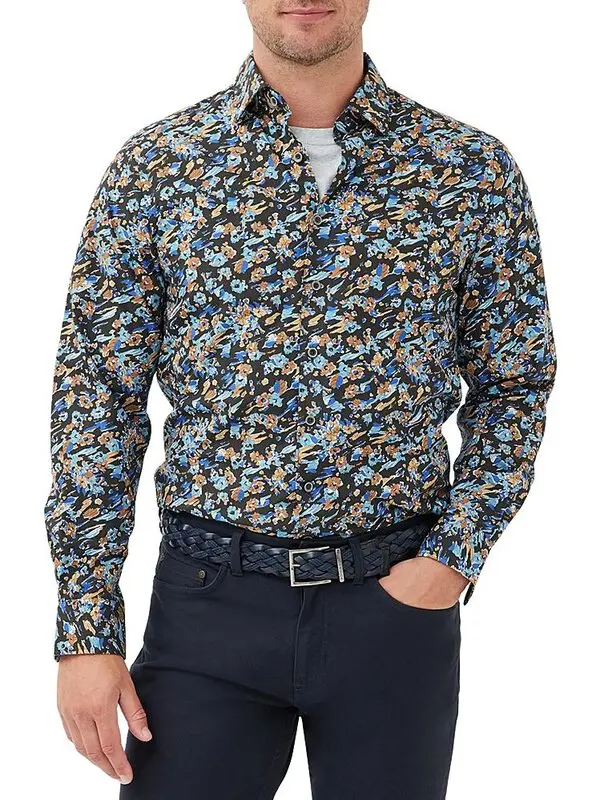 Rodd & Gunn Torrance Street Long Sleeved Sports Fit Button Down Shirt - Ocean