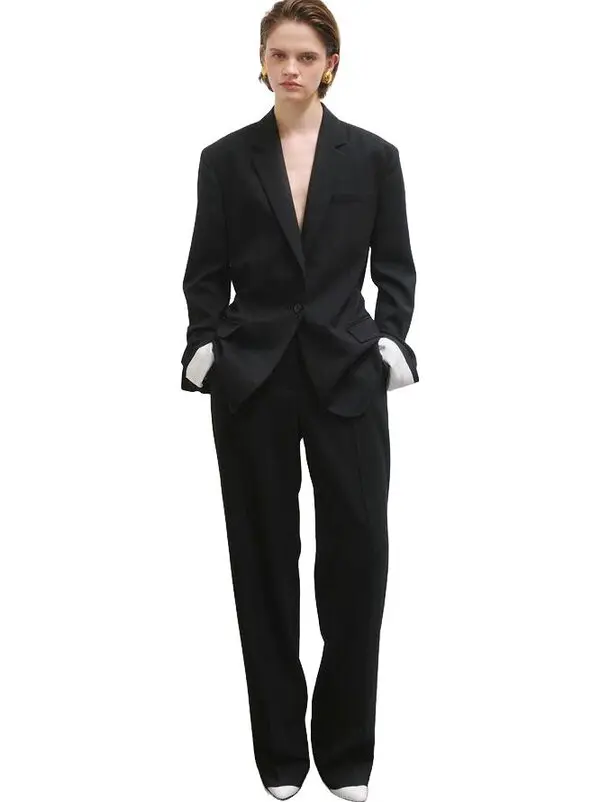 CALLAS MILANO Denis Oversized Single Button Blazer - Black
