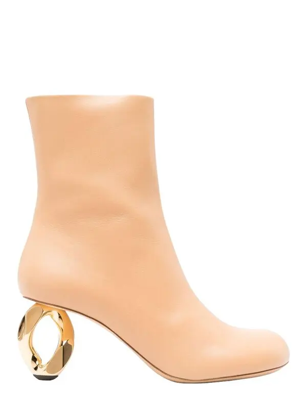 JW Anderson 105mm Sculpted-heel Leather Boots - Neutrals