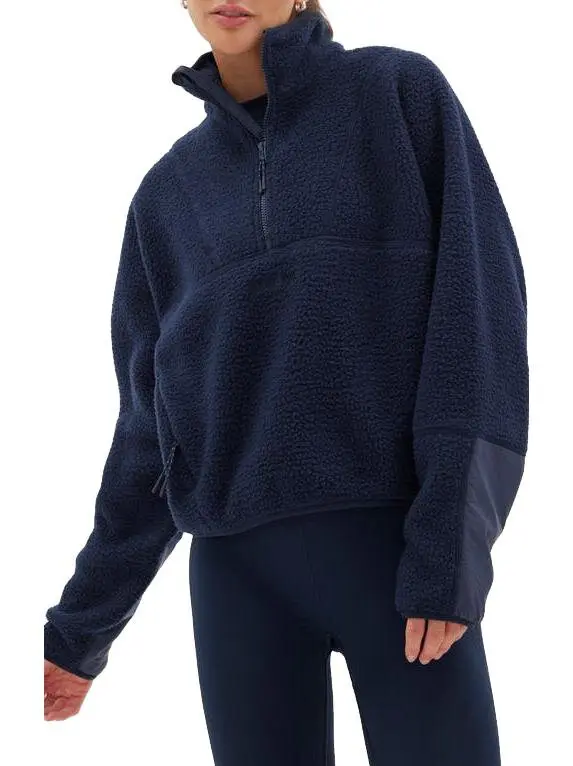 HALFDAYS Pieper Water Repellent Quarter Zip Top - Navy