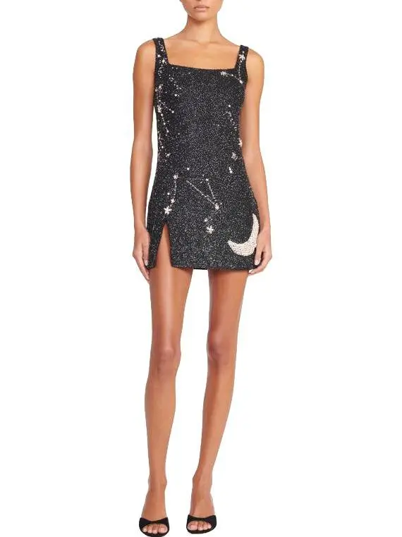 Staud Le Sable Beaded Minidress - Starry Night