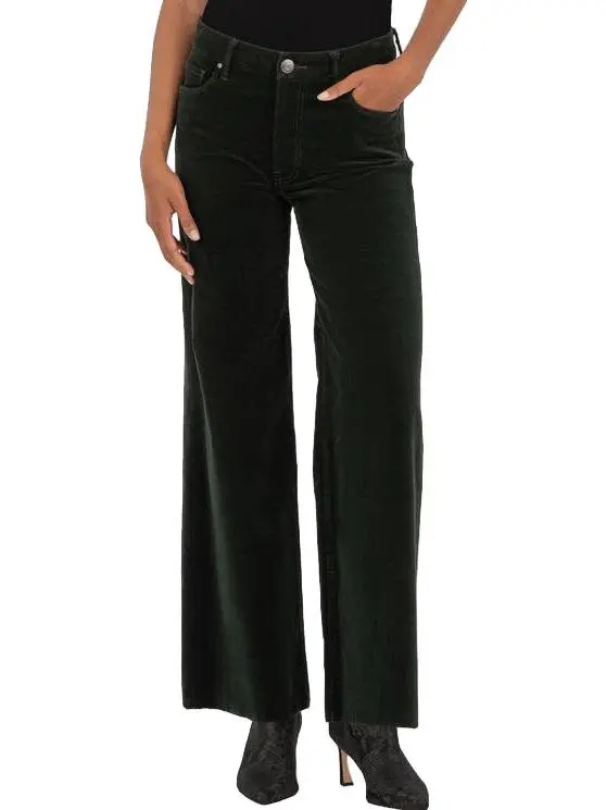 Kut From The Kloth Meg High-waist Wide-leg Jeans - Dark Forest