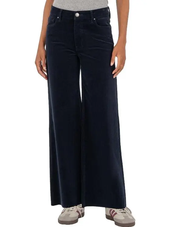 Kut From The Kloth Meg High-waist Wide-leg Jeans - Navy