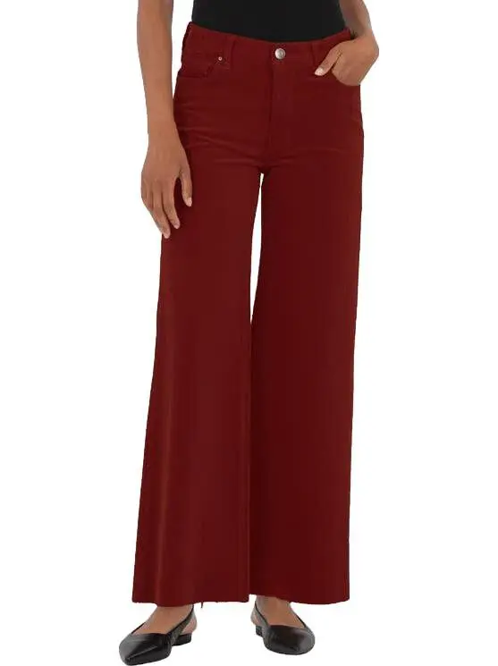 Kut From The Kloth Meg High-waist Wide-leg Jeans - Red
