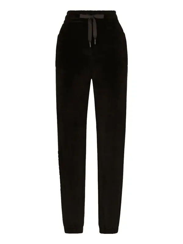 Dolce & Gabbana Logo-embroidered Drawstring Track Pants - Black