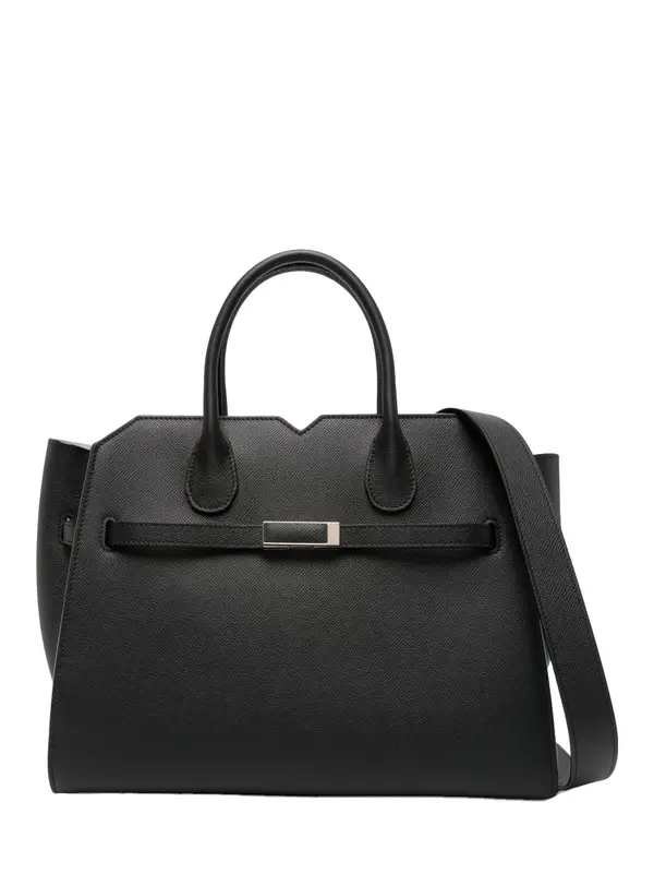 VALEXTRA Milano Leather Tote - Black
