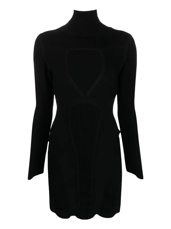 ALESSANDRO VIGILANTE Roll-neck Minidress - Black