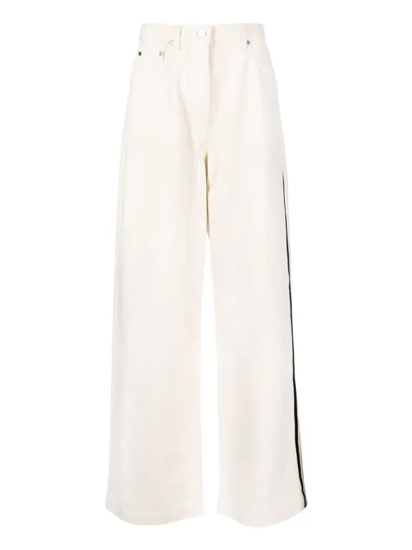 PETER DO High-rise Wide-leg Jeans - White