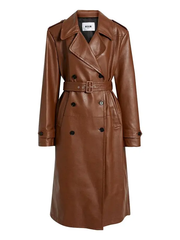 MSGM Trench Coat - Brown