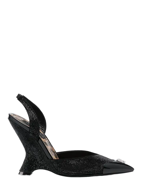Philipp Plein Decollete 105mm Crystal-embellished Pumps - Black