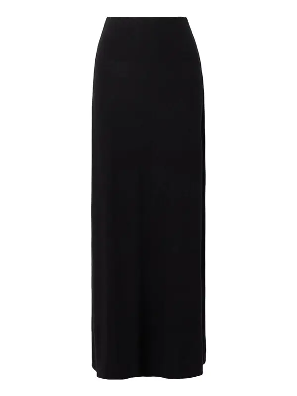 LESET Lauren Stretch-knit Maxi Skirt - Black