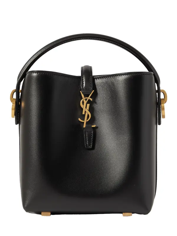 Saint Laurent Le 37 Mini Leather Bucket Bag - Black