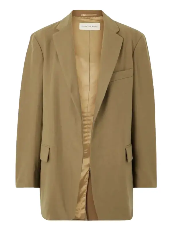 Dries Van Noten Wool-blend Twill Blazer - Brown