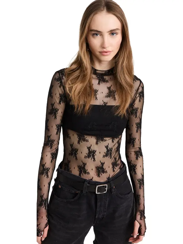 Free People Lady Lux Layering Top - Black
