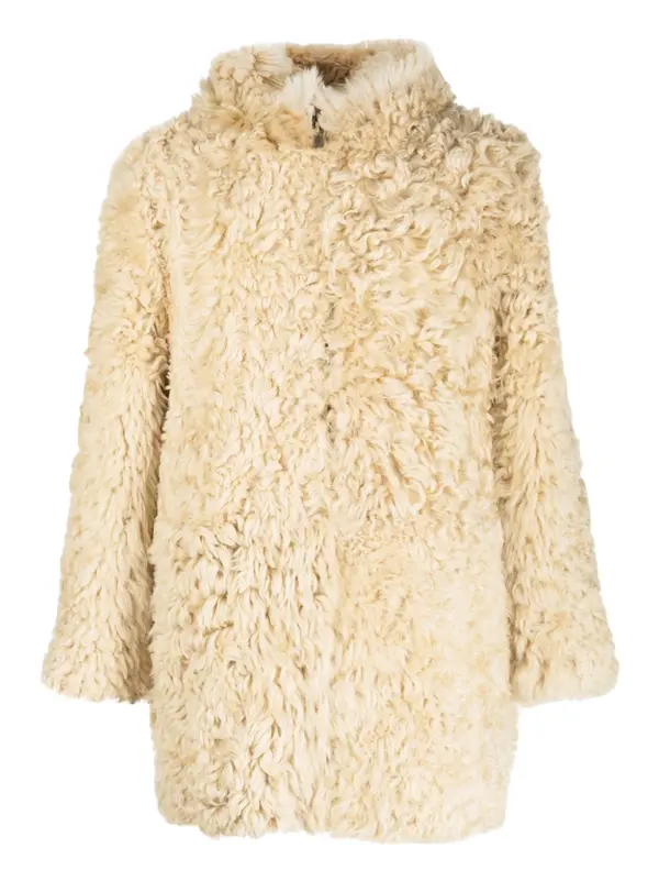ERL Faux-fur Hooded Coat - Brown