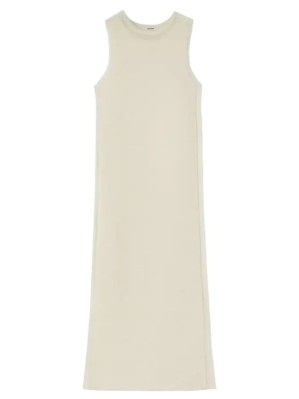 JIL SANDER Semi-sheer Knit Dress - White