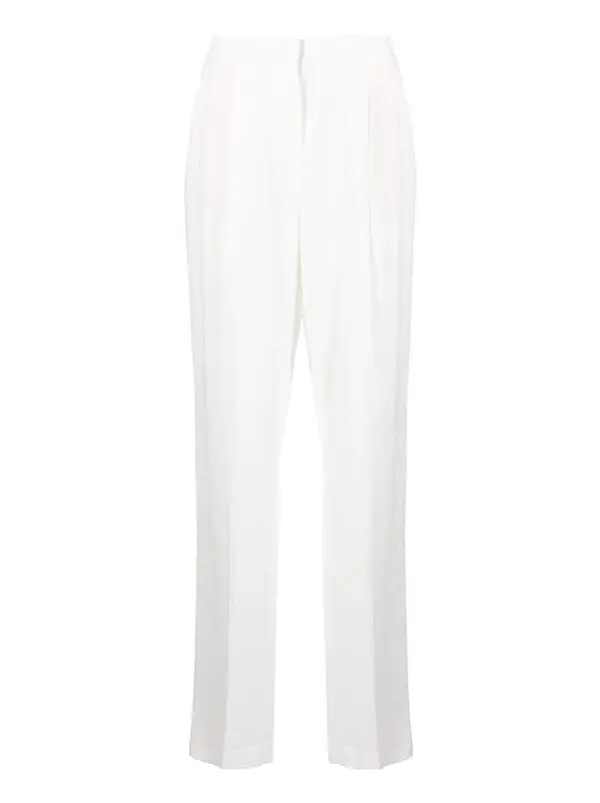 Emporio Armani Darted Straight-leg Trousers - White