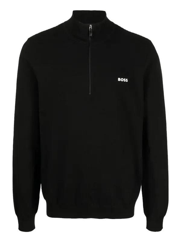 BOSS Momentum Half-zip Sweatshirt - Black