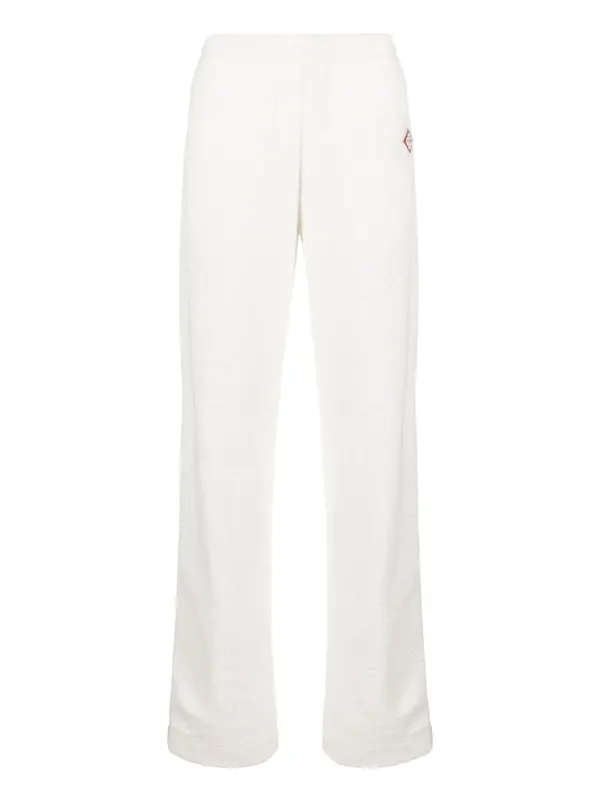 Casablanca Logo-patch Side-stripe Fleece Track Pants - Neutrals