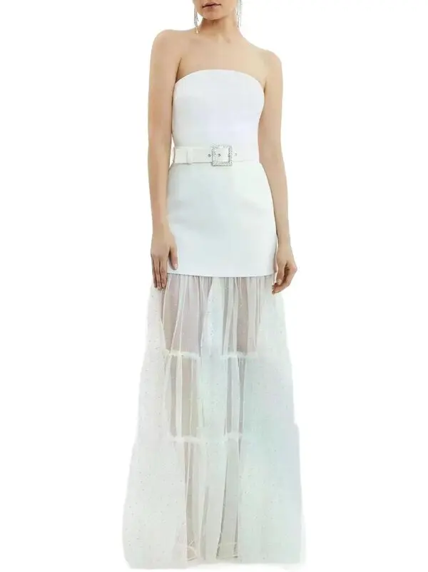 Rebecca Vallance Mirabella Strapless Maxi Dress - White
