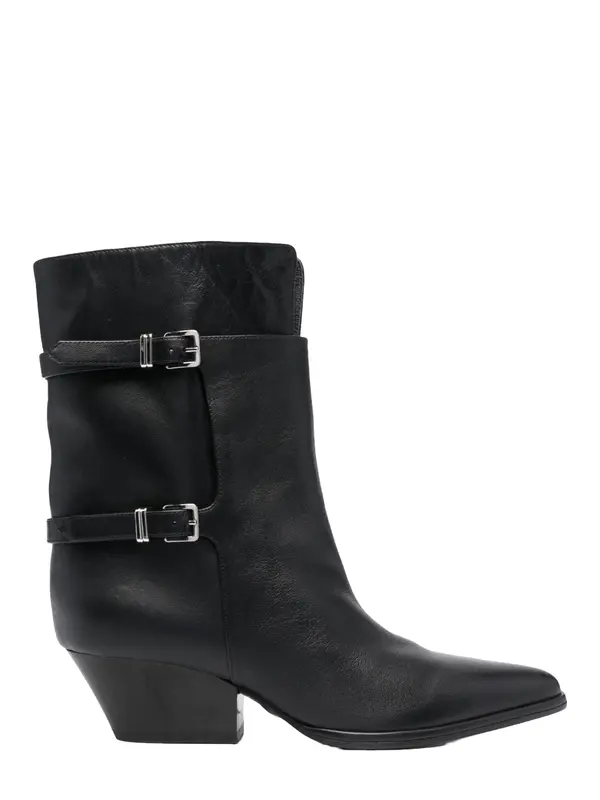 SERGIO ROSSI Sr Thalestris 55mm Leather Ankle Boots - Black