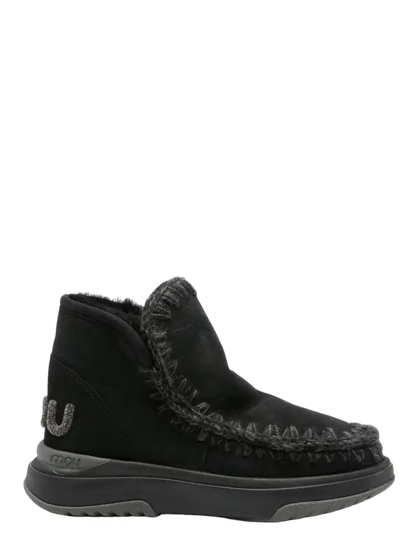 Mou Eskimo Shearling-lined Ankle Boots - Black